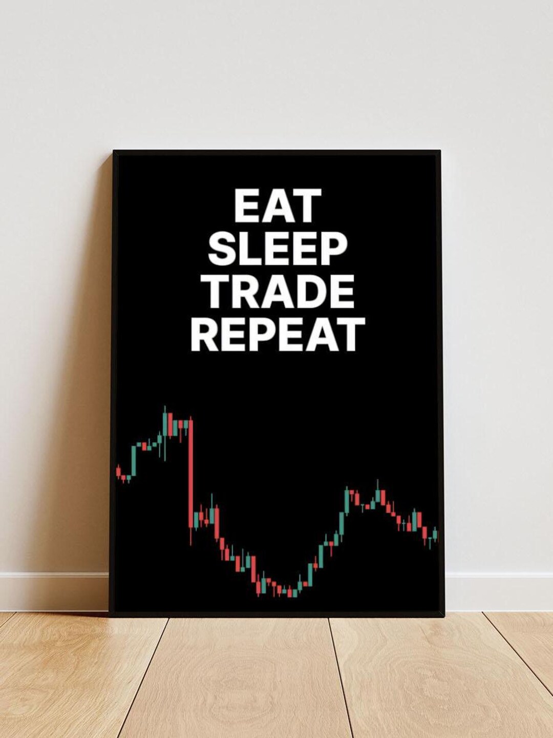 Trading Motivational Poster on Matte Paper With Frame, "eat Sleep Trade ...