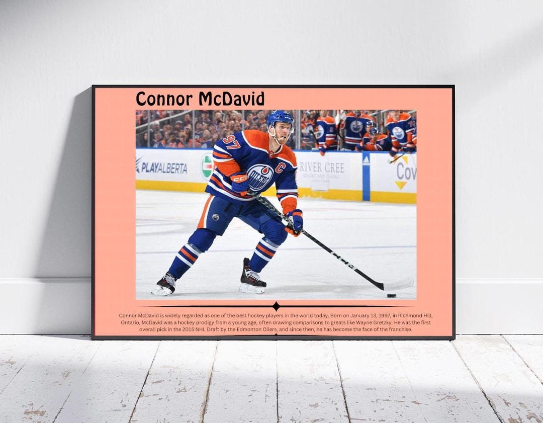 Connor Mcdavid Aesthetic Poster With Frame, Ice Hockey Poster ...