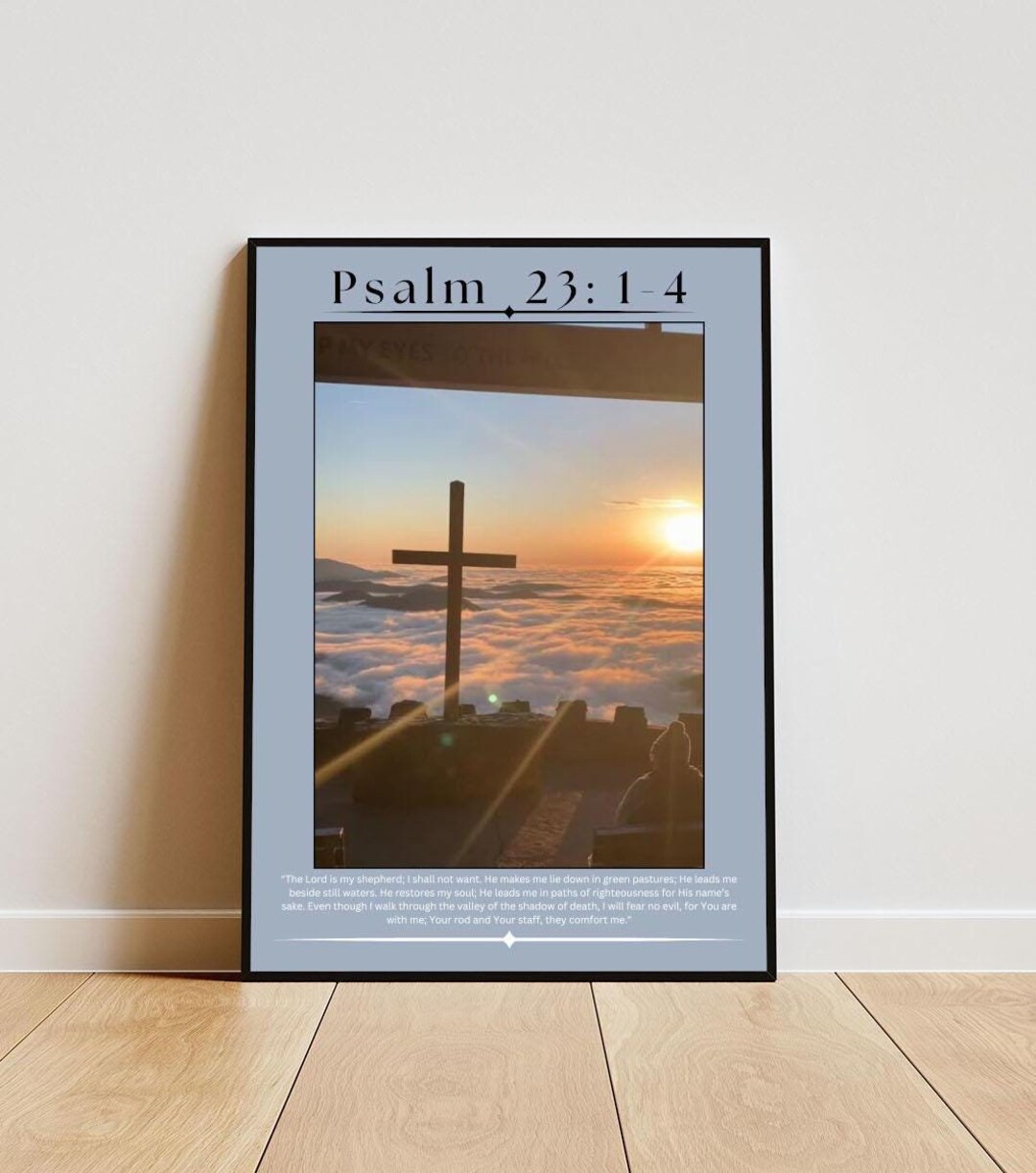 Christian Religious Poster, Psalm Poster, Religious Landscape With ...