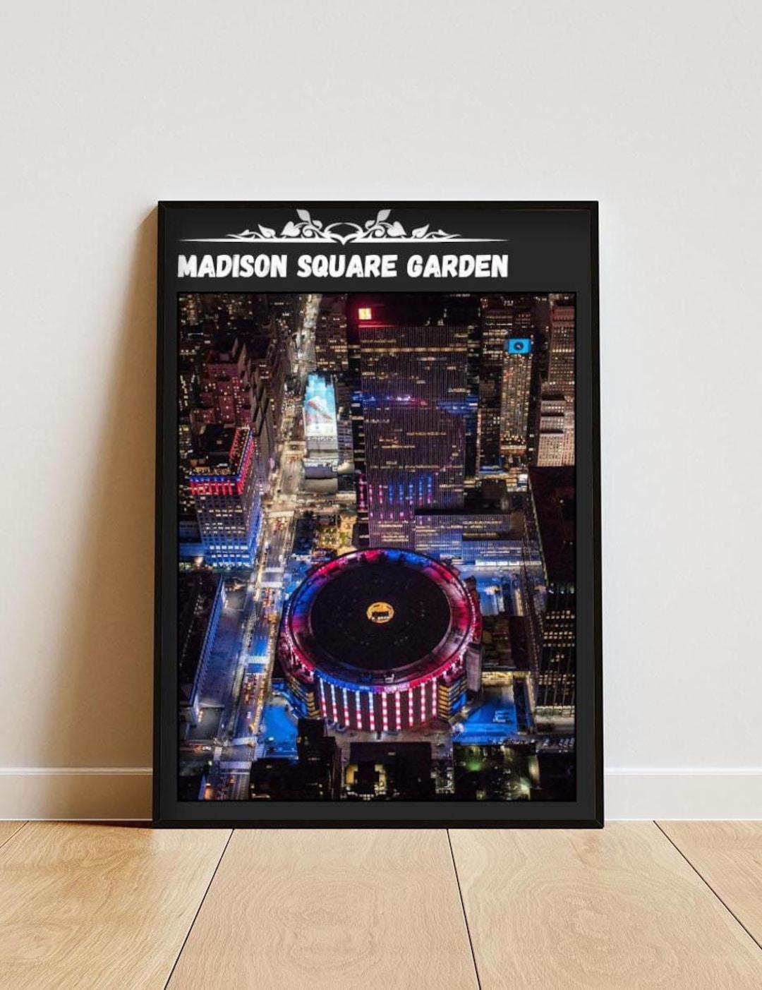 Madison Square Garden Poster With Frame, Aesthetic Sports Poster, Ice ...