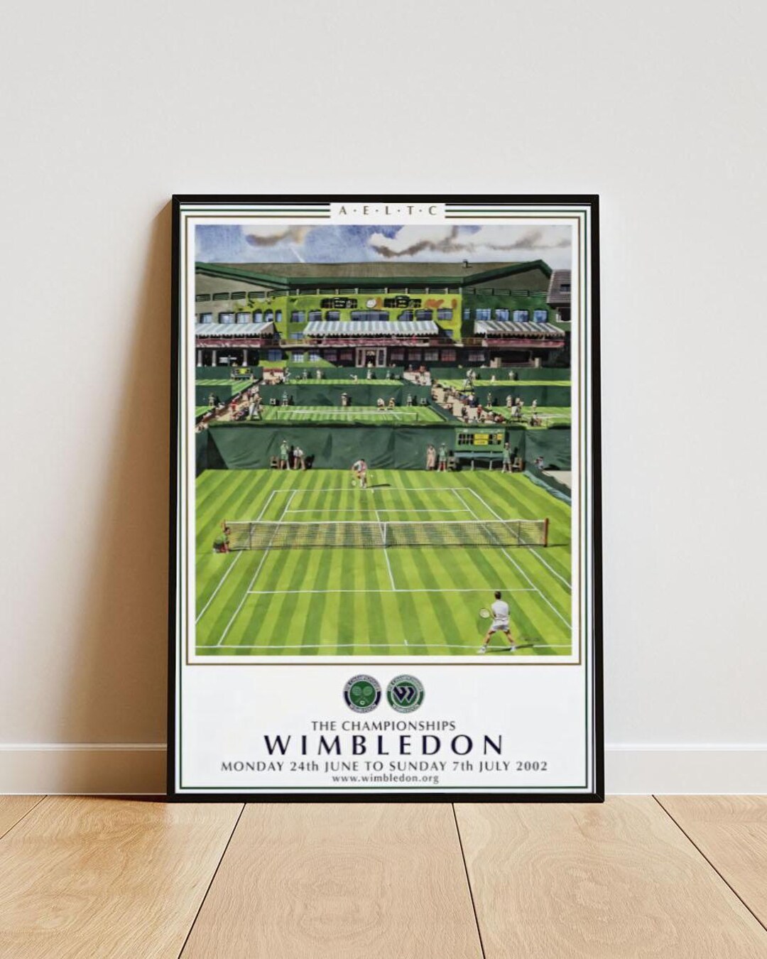 Aesthetic Wimbledon Tennis Poster With Frame, Wimbledon Poster, Tennis ...