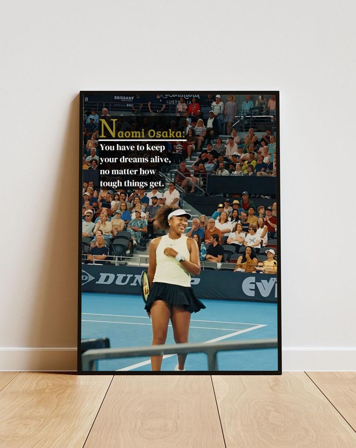 Naomi Osaka Tennis Poster With Frame, Tennis Aesthetic, Tennis Lover ...
