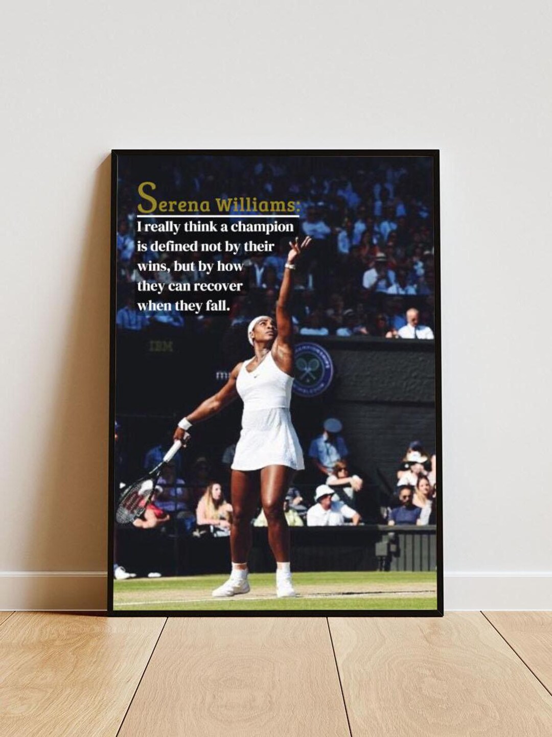 Serena Williams Tennis Poster With Frame, Aesthetic Tennis Poster ...