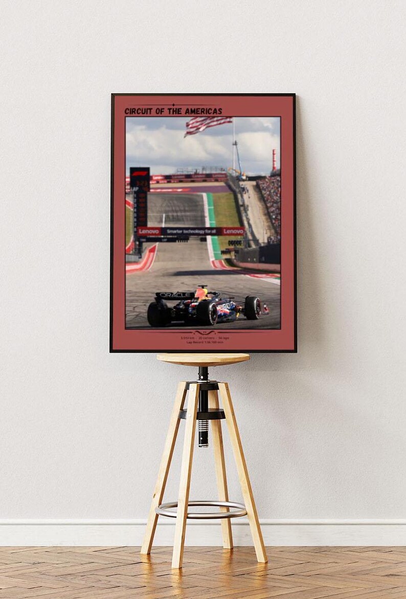 USA Austin F1 Poster With Frame, Formula 1 Poster, F1 Aesthetics, USA ...