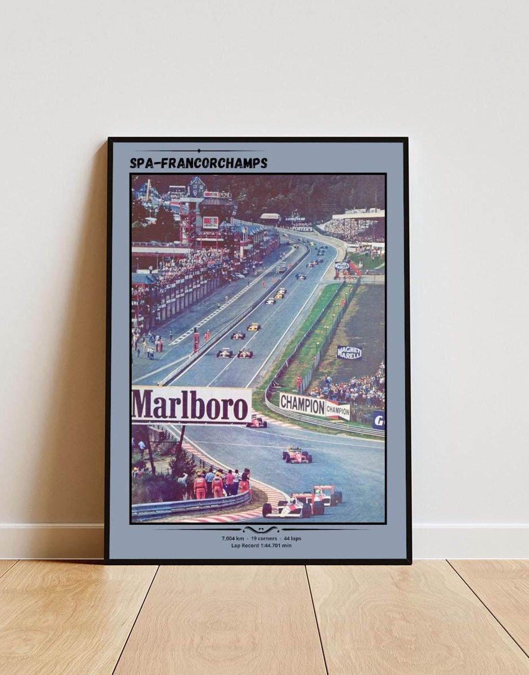SPA Grand Prix F1 Poster With Frame, Formula 1 Poster, F1 Aesthetics ...