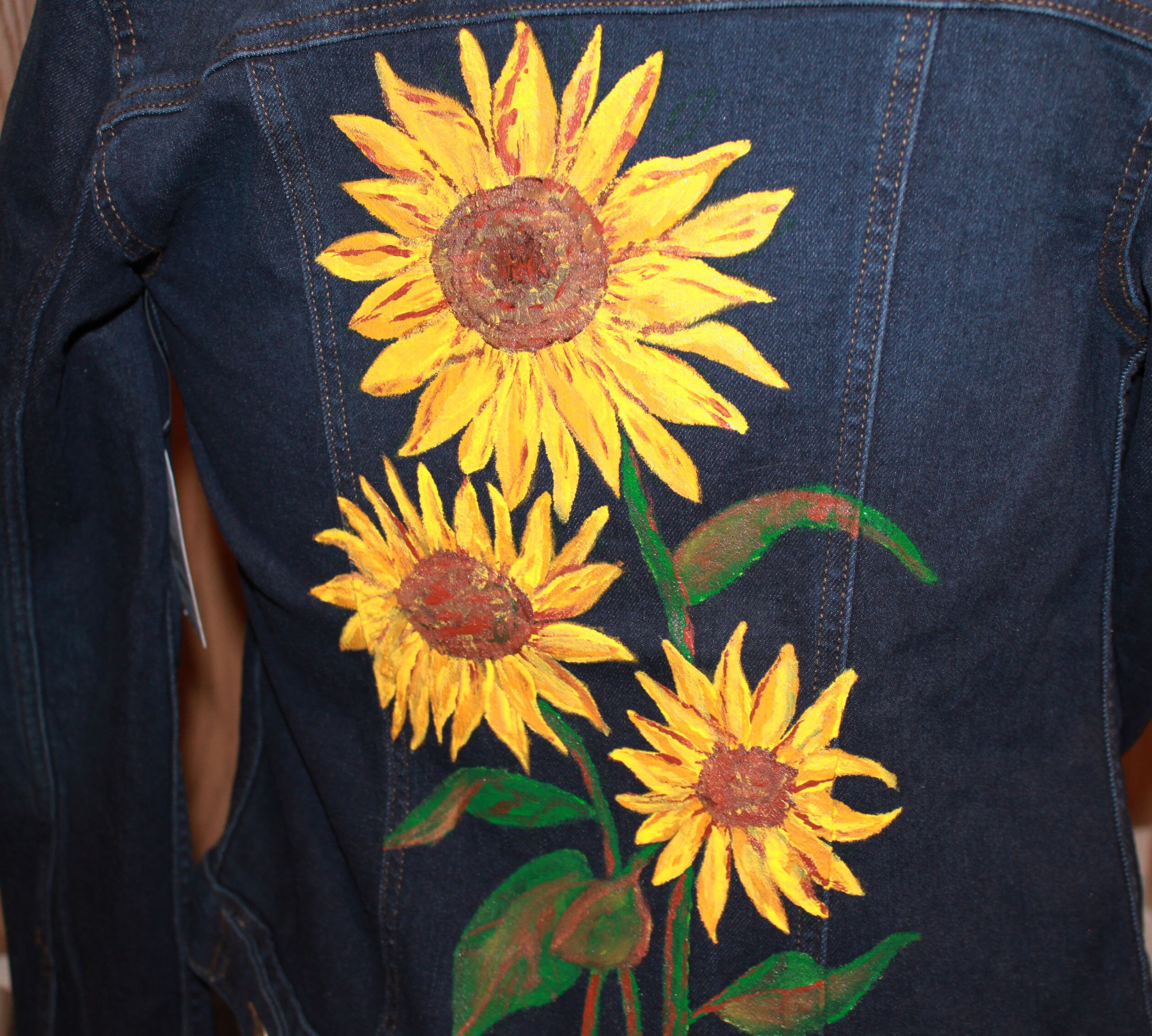 Sunflower Denim Jacket - Etsy