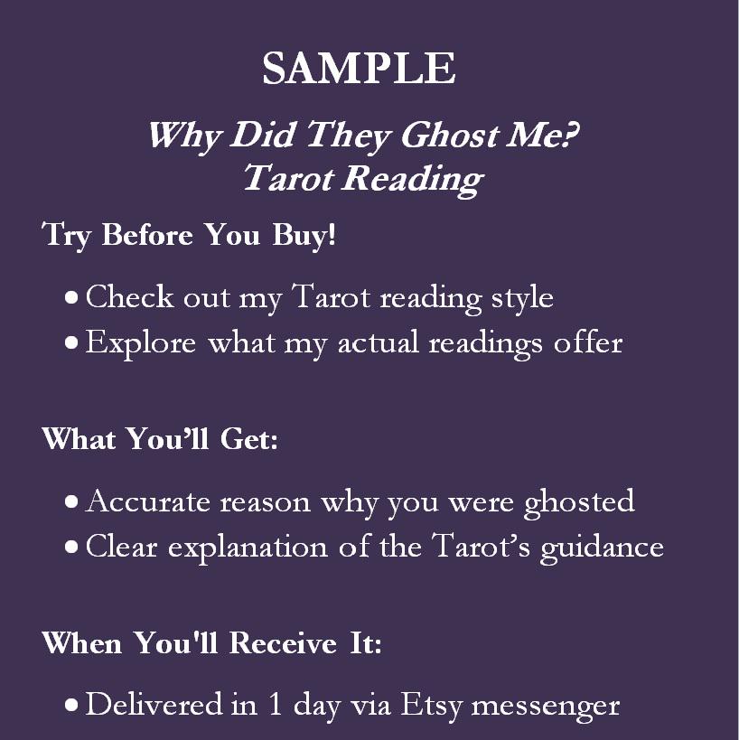 SAMPLE-WHY Did They GHOST Me Tarot Reading| A Fictitious Reading ...