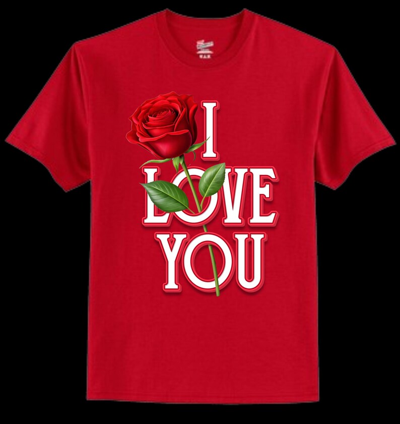 I LOVE YOU With Rose - Etsy