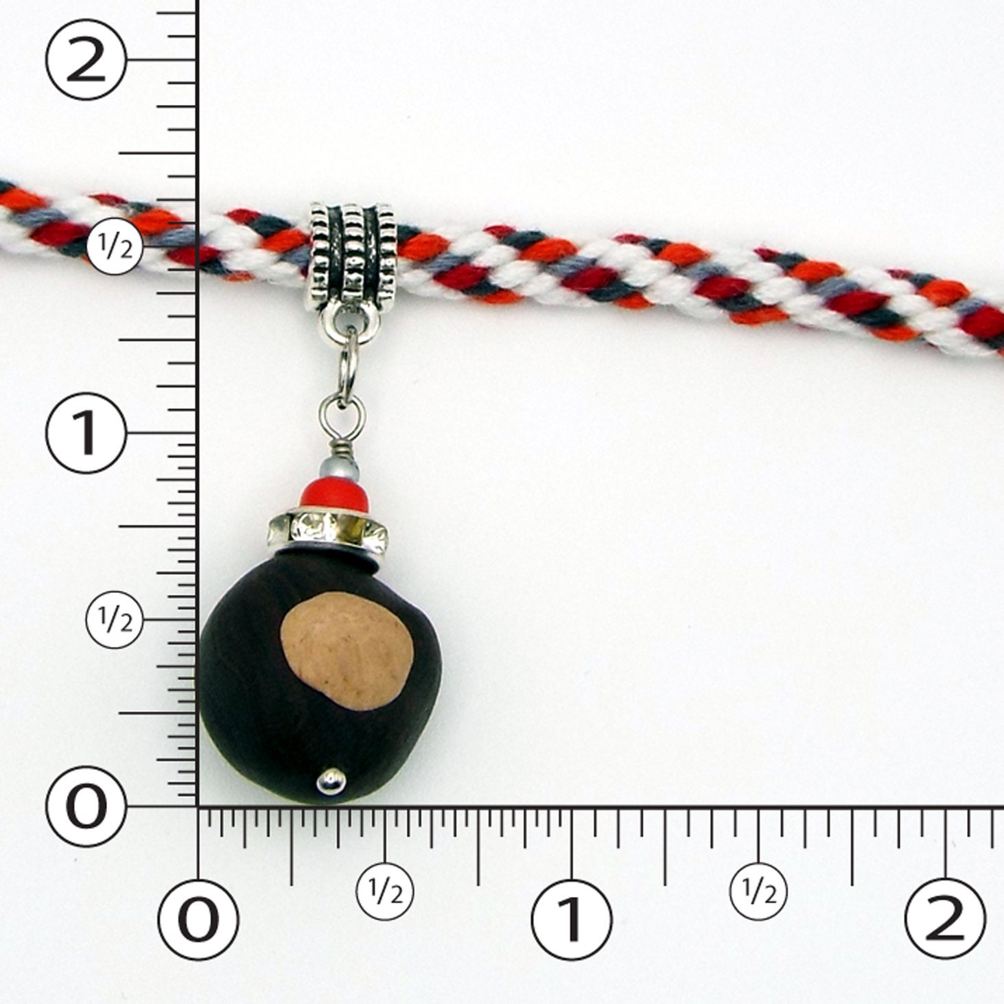 Buckeye Bead Necklace, Kumihimo Braided Cord, Ohio State Fan Gift - Etsy