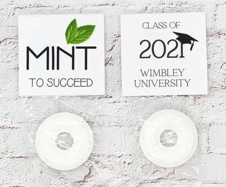 Mint to Succeed Printable Graduation Favor, Class of 2025 Canva ...