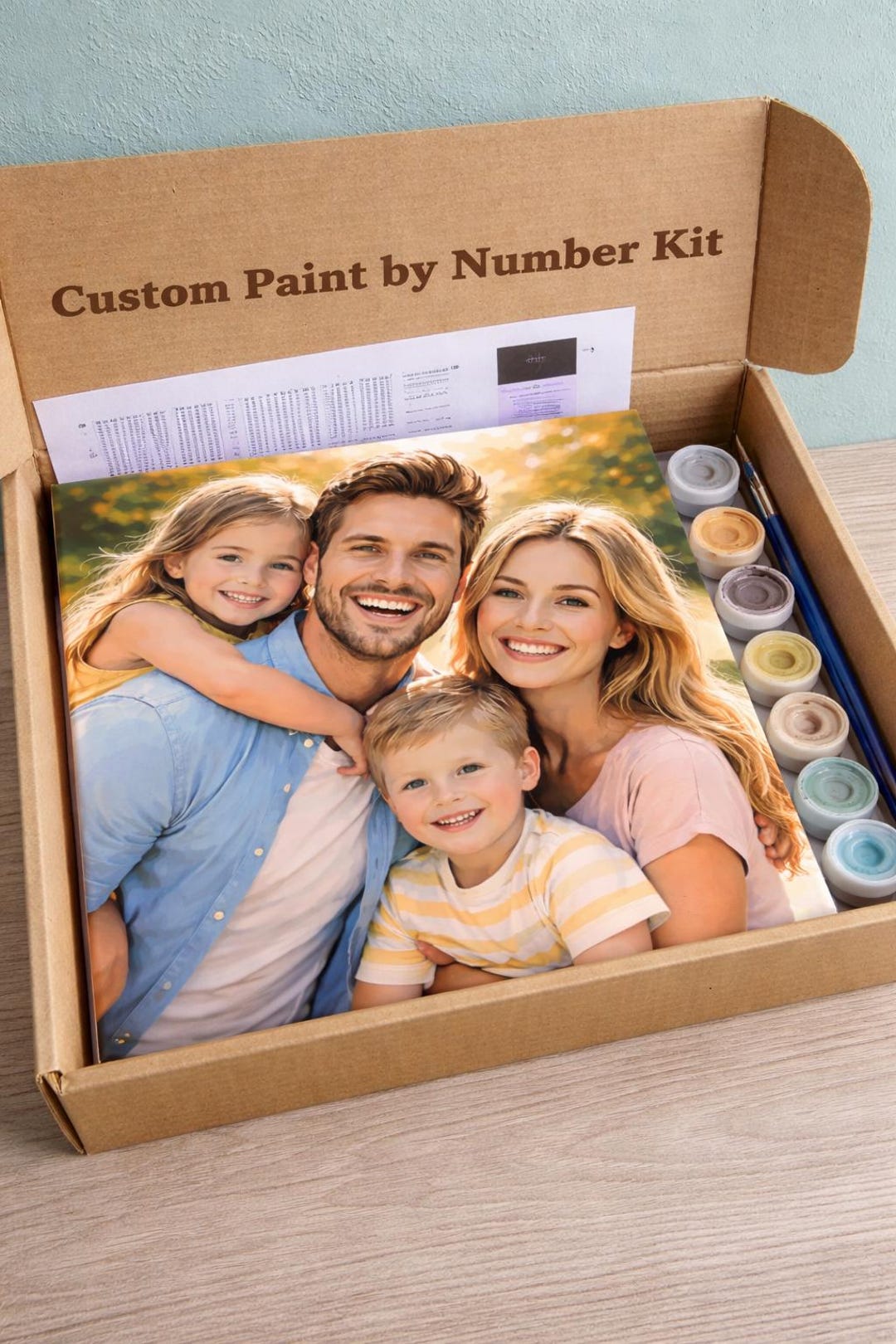 Custom Family Portrait Paint by Numbers, Personalized Portrait From ...