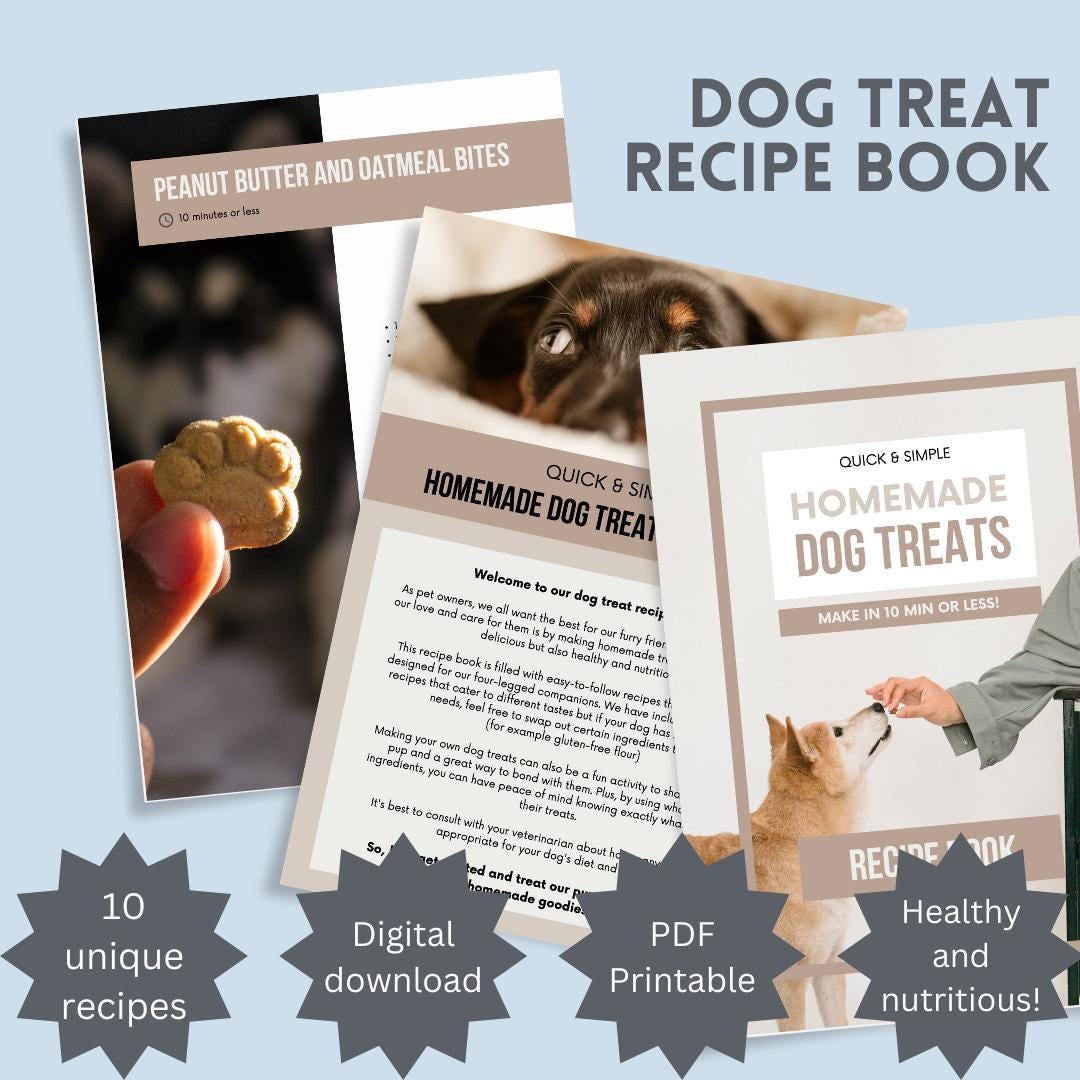 Dog Treat Recipe Book: Healthy, Easy, and Homemade Snacks for Your ...