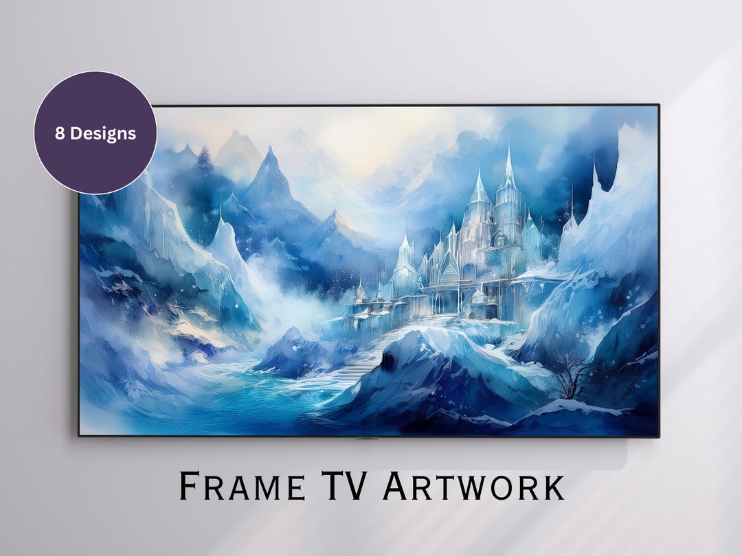 Disney-inspired Ice Castle Frame TV Art, Digital Download, Frozen ...