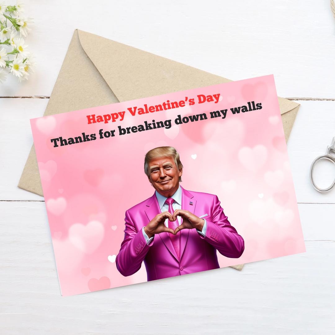 Trump Valentine Card Digital Download, Funny Love Card for Couples ...