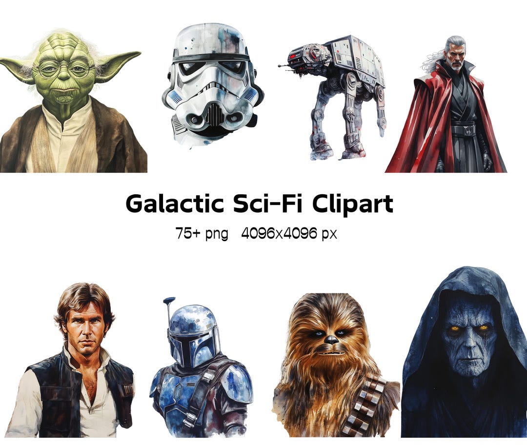 Galactic Sci-fi Clipart, 75+ PNG, Space Warrior Graphics, Futuristic ...