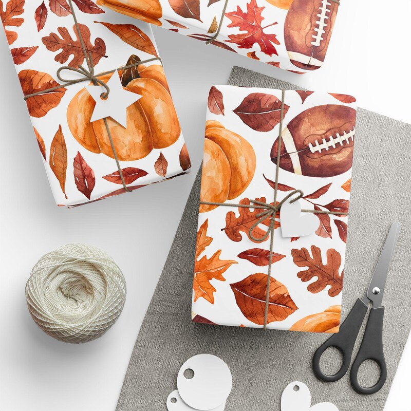 Fall Football Wrapping Paper - Etsy UK