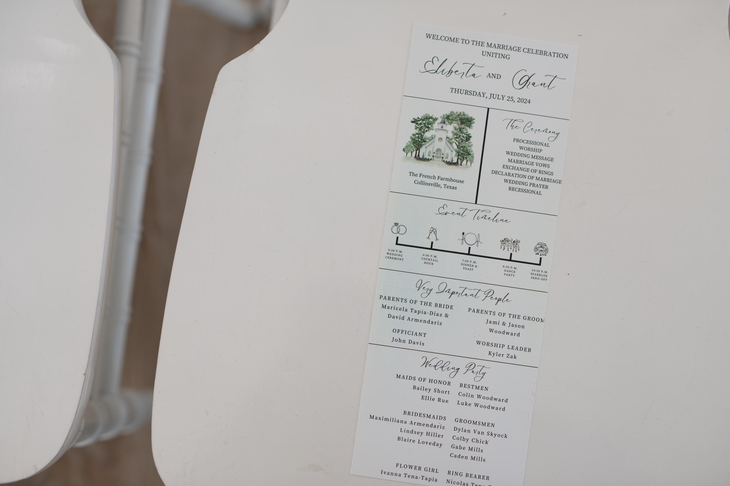Infographic Wedding Program Template - Etsy