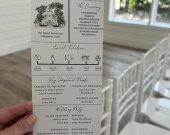 Infographic Wedding Program Template - Etsy