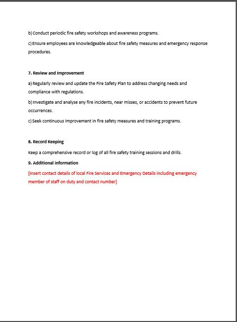 Fire Safety Policy and Procedure - Etsy