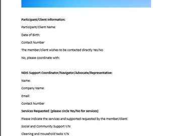 Customisable NDIS Client Referral Form - Etsy