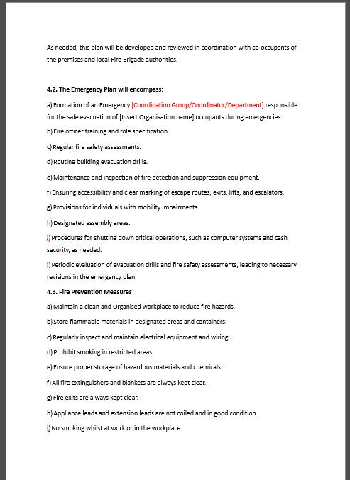 Fire Safety Policy and Procedure - Etsy