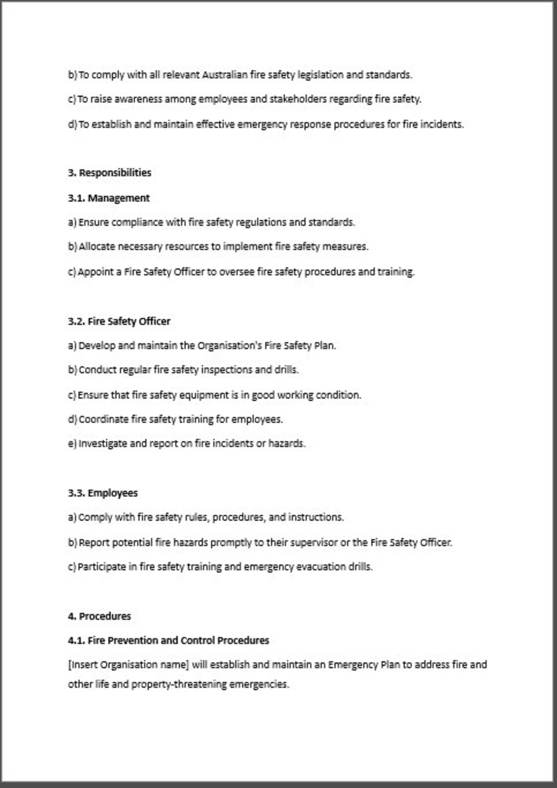 Fire Safety Policy and Procedure - Etsy