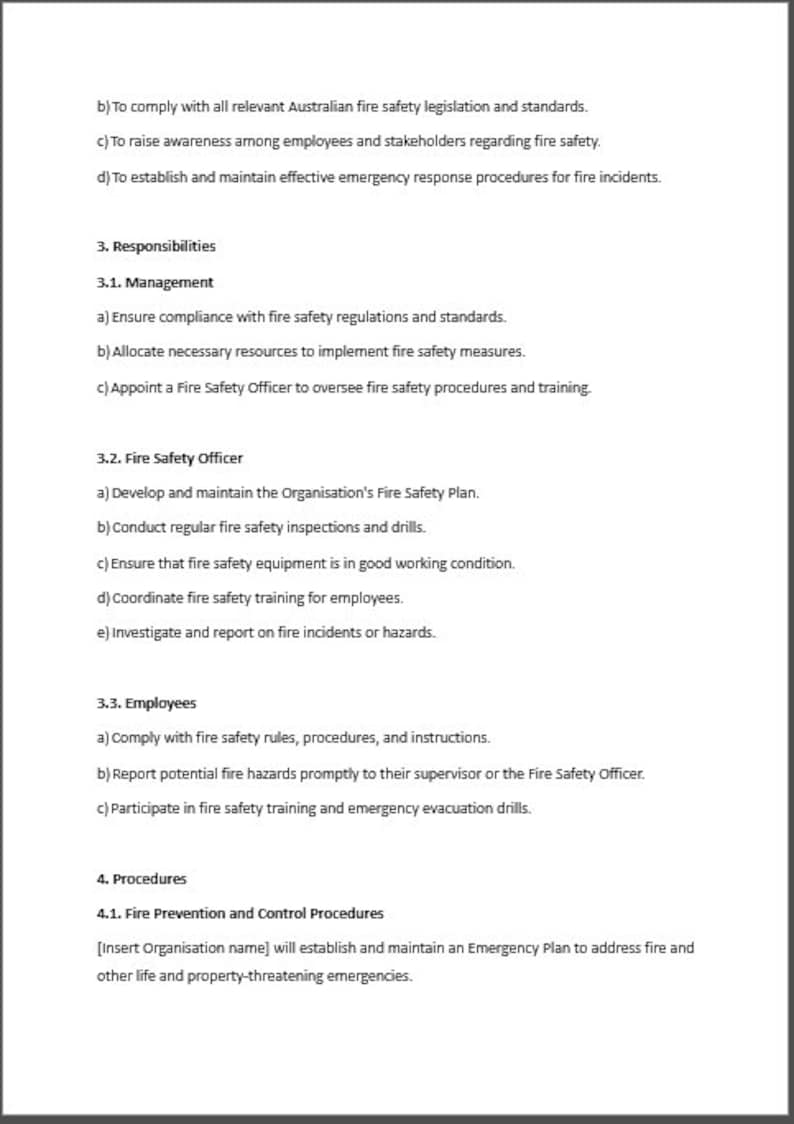 Fire Safety Policy and Procedure - Etsy