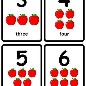 ABC & 123 Flash Cards | Kids Learning Printables (digital Download) - Etsy