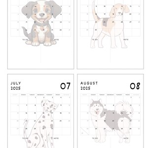 Dog Themed Printable Calendar for 2025 - Etsy