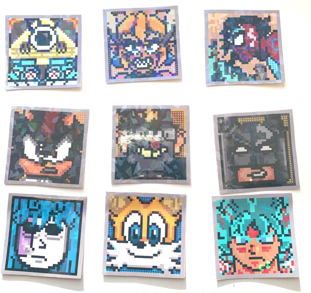 CHUNKY Pixel Art Stickers - Etsy UK