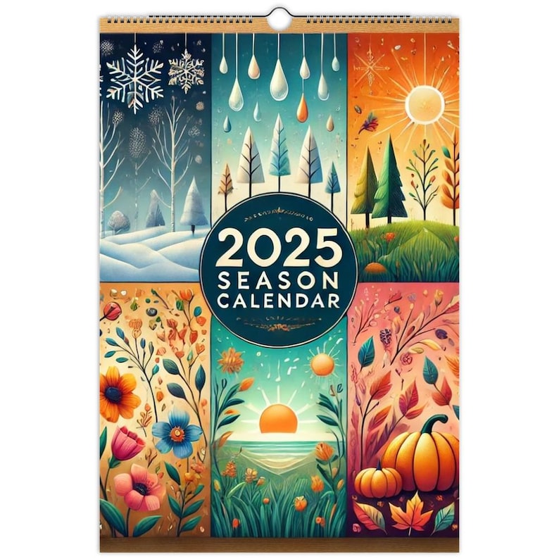 2025 Season Calendar – Vibrant Four Seasons Design | Yearly Planner ...