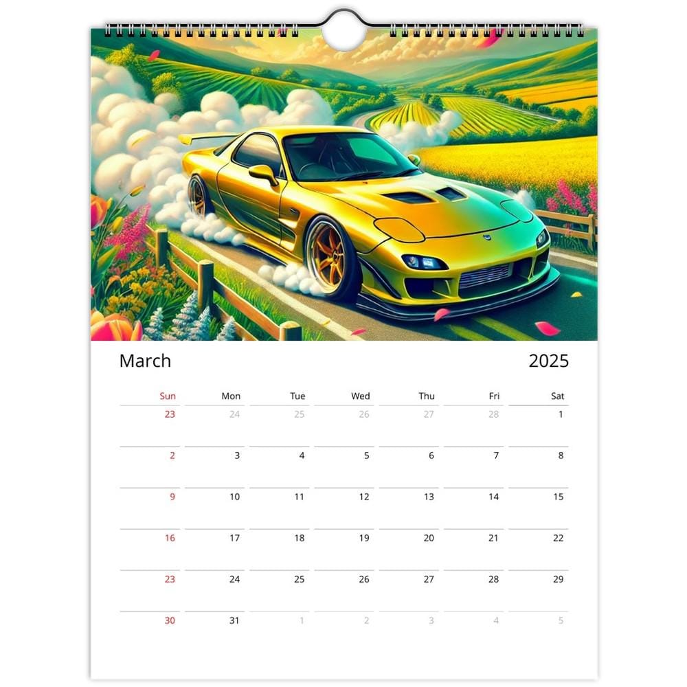 2025 JDM Sports Car Drift Calendar – Seasonal Drifting Design | (US ...