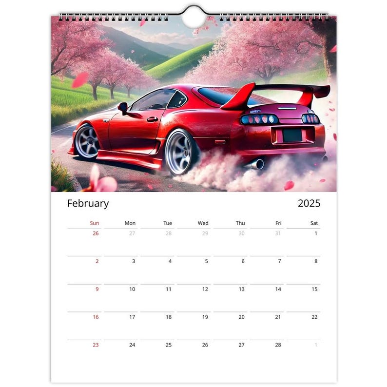 2025 JDM Sports Car Drift Calendar – Seasonal Drifting Design | (US ...