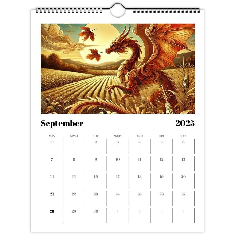 2025 Dragon-themed Seasonal Calendar (US & CA) - Etsy