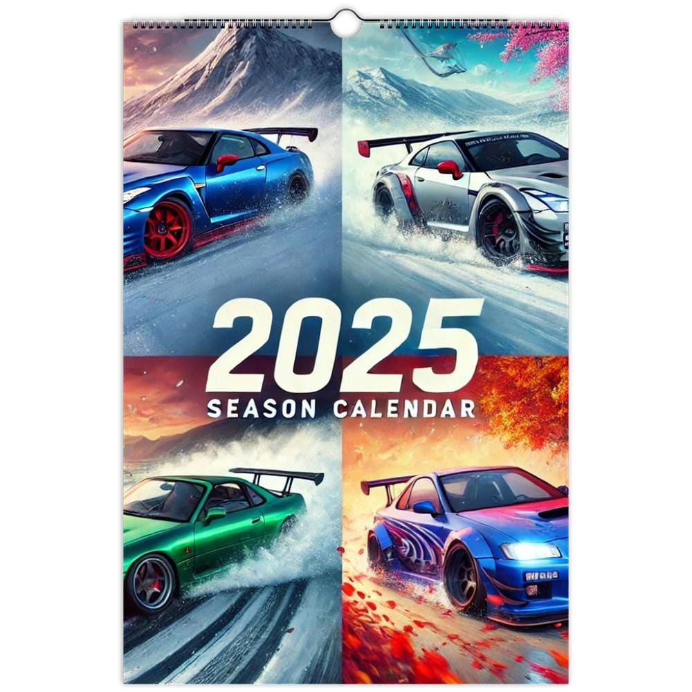 2025 JDM Sports Car Drift Calendar – Seasonal Drifting Design | (US ...