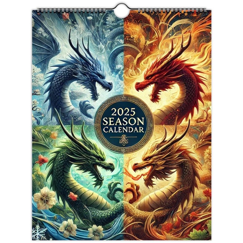 2025 Dragon-themed Seasonal Calendar (US & CA) - Etsy