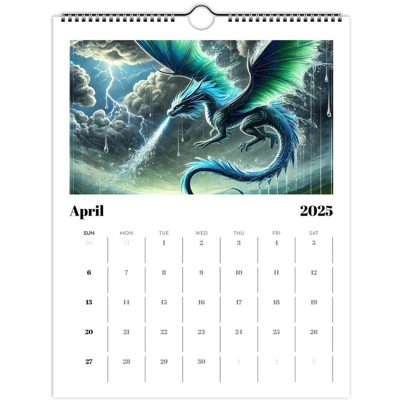 2025 Dragon-themed Seasonal Calendar (US & CA) - Etsy