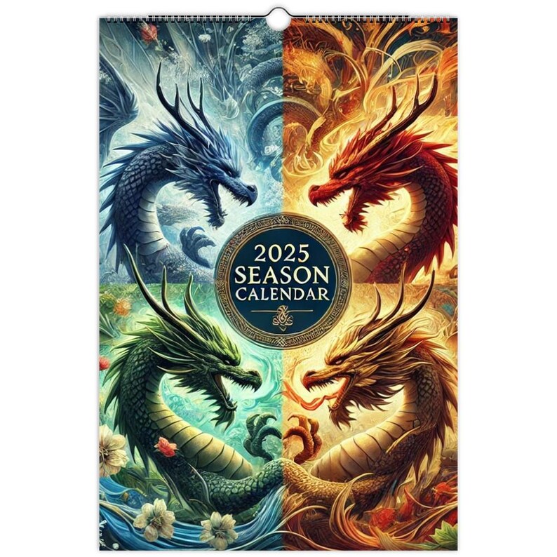 2025 Dragon-themed Seasonal Calendar (US & CA) - Etsy