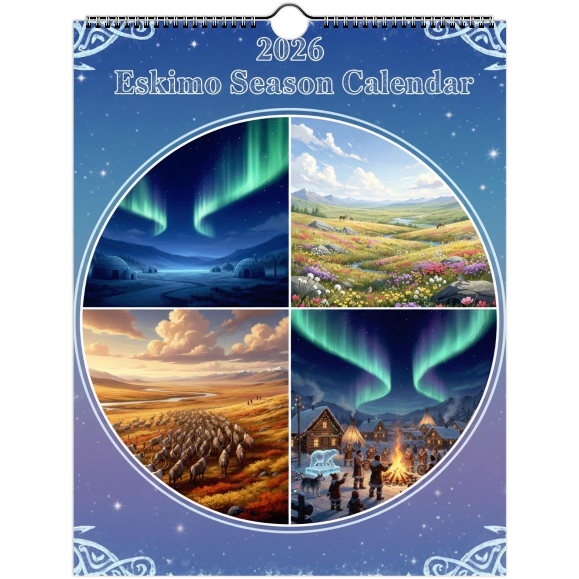 2026 Eskimo Indigenous (inuit / Yupik / Inupiat) Seasonal Calendar (US ...