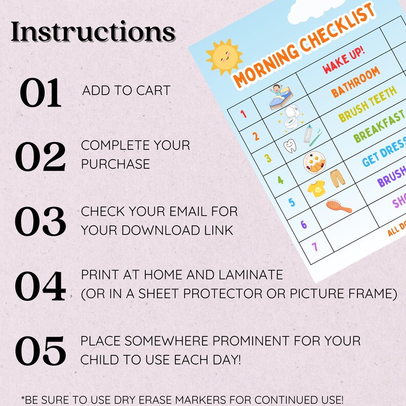 Morning AND Bedtime Routine Checklist Chart Kids Printable - Best Daily ...