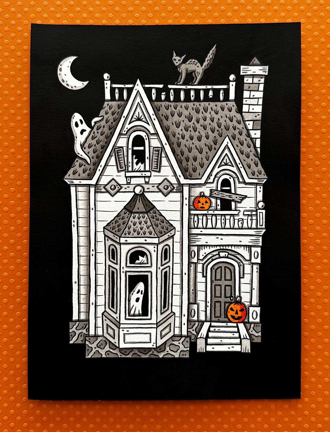 Original Ink Drawing "haunted House No. 15" - Artwork by Jon Macnair - Etsy