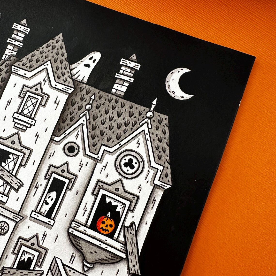 Original Ink Drawing "haunted House No. 19" - Artwork by Jon Macnair - Etsy