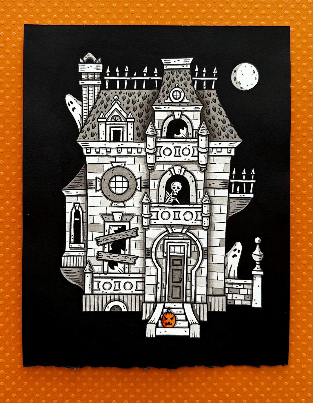 Original Ink Drawing "haunted House No. 21" - Artwork by Jon Macnair - Etsy