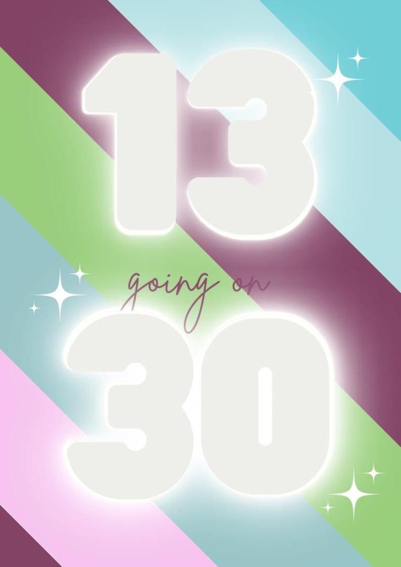 13 Going on 30 - Invite and Decor - Etsy