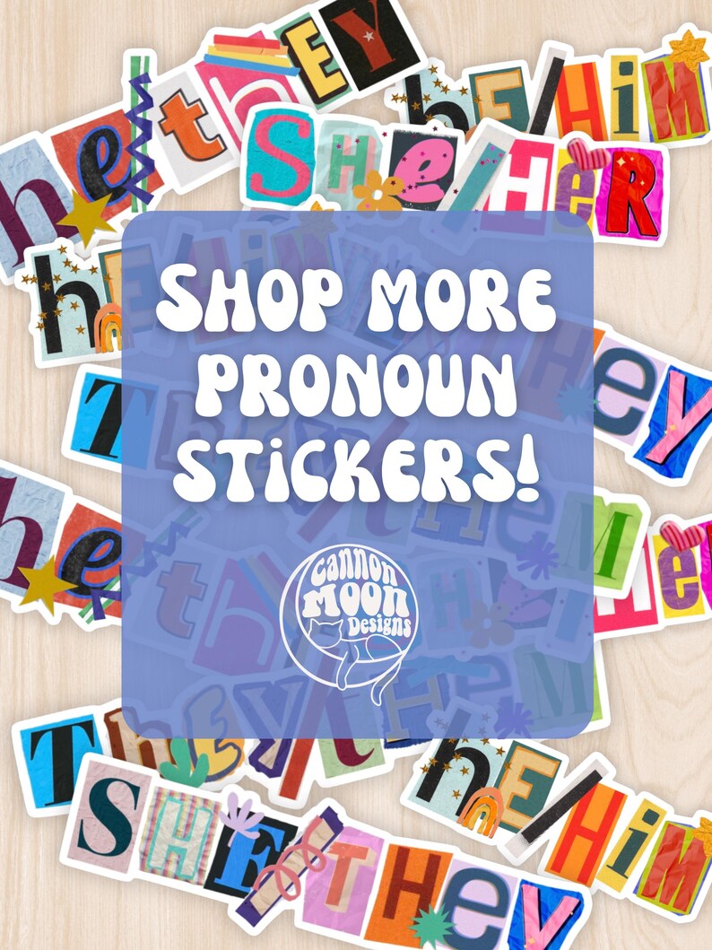 LGBTQ Pride He/him Pronouns Sticker - Collage Design - Etsy