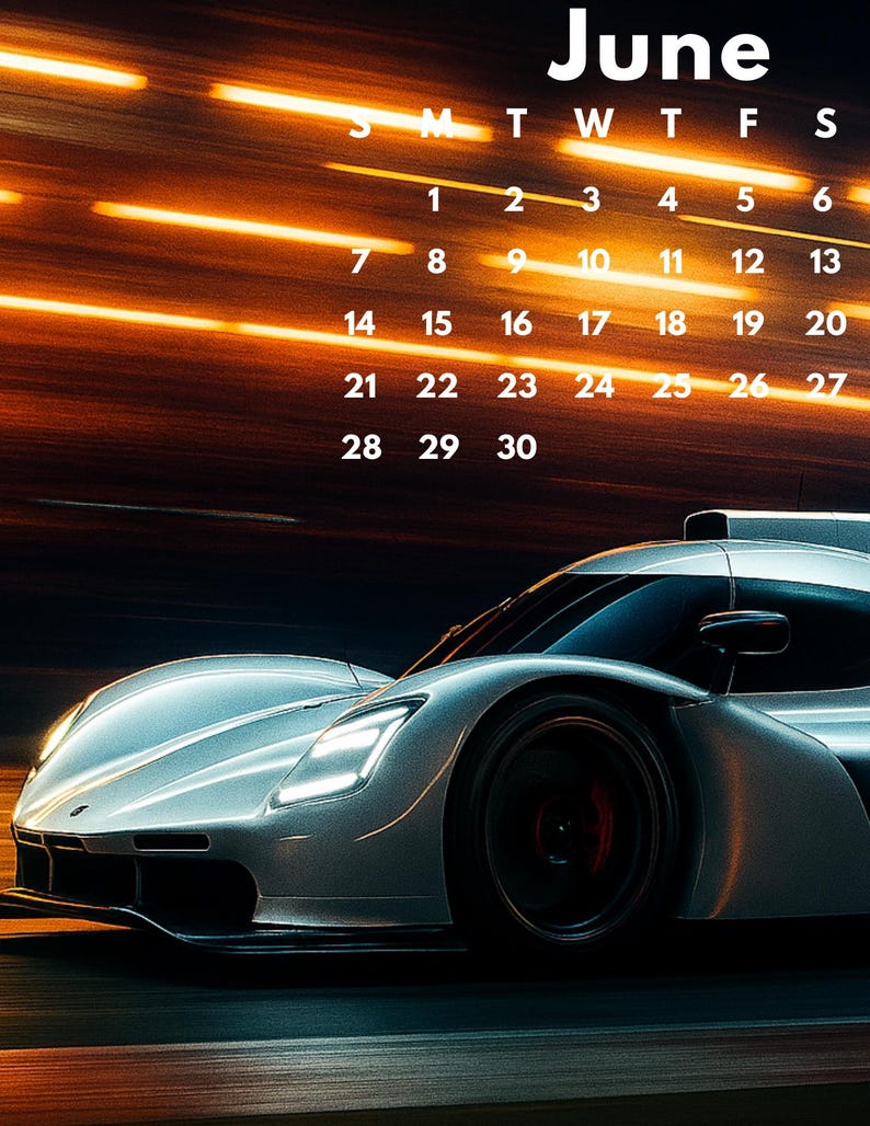 Grab Your 2026 Race Car Printable Calendar| Fuel Your Year With Speed ...