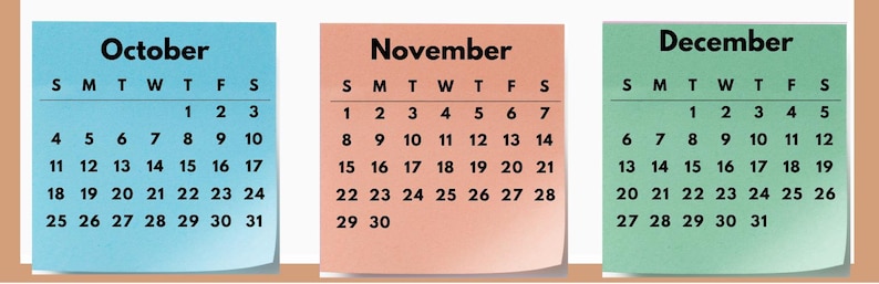 Sticky Pad Yearly Calendar 2026 – Printable PDF – Canva Design ...