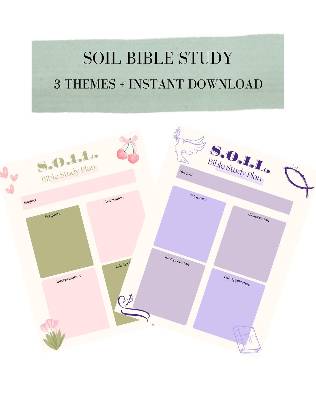 Printable SOIL Bible Study Template SOIL Study Method Bible Study ...