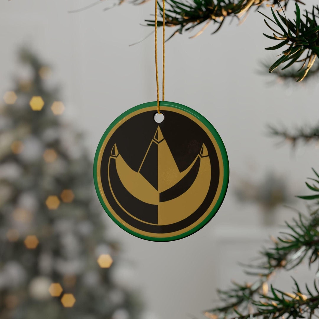 MMPR Green Ranger Christmas Ornament, Zyuranger Dino Coin Ceramic Gift ...