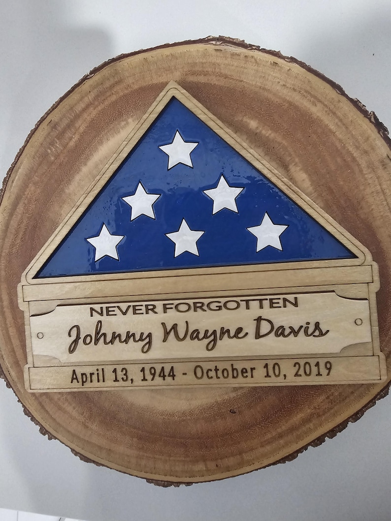 Memorial American Flag Plaque SVG File, Commercial Use SVG, Cut File ...